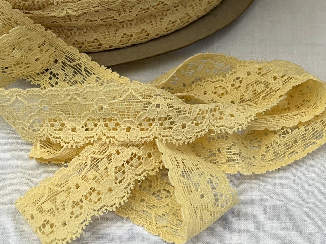 Vintage Lemon Floral Stretch Lace Trim. 25mm X 5 Metres - Etsy