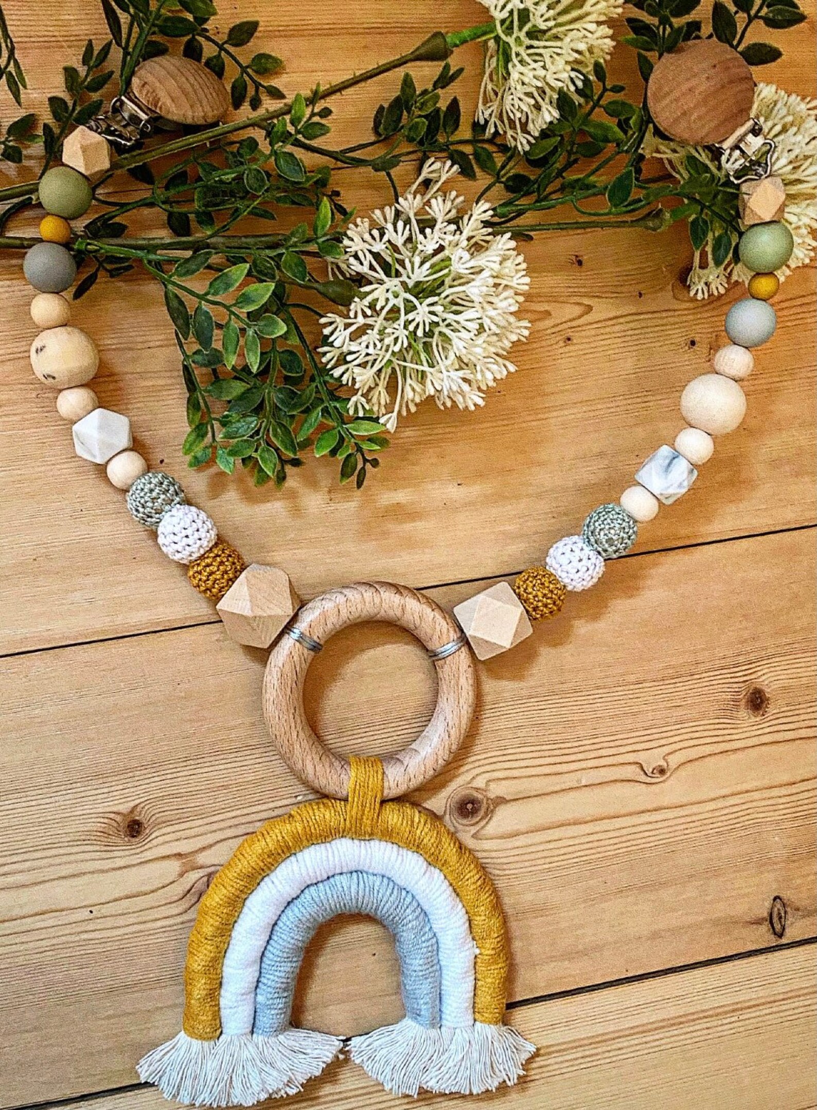 Stroller chain Cradle chain Rainbow Bell Baby cot | Etsy