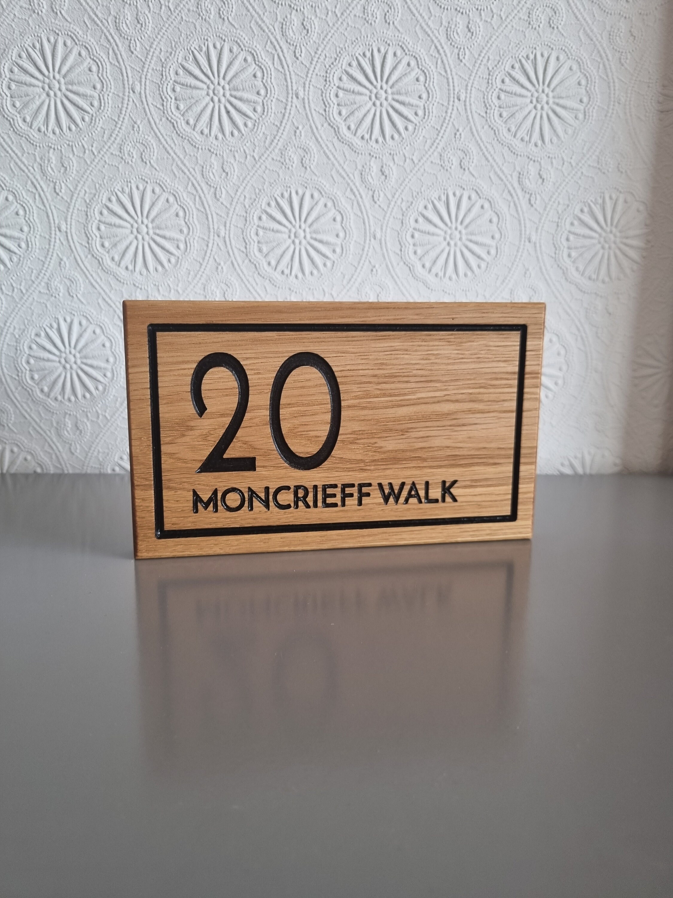 Solid Oak House Sign Plaque Handmade Personalised Road Name - Etsy UK