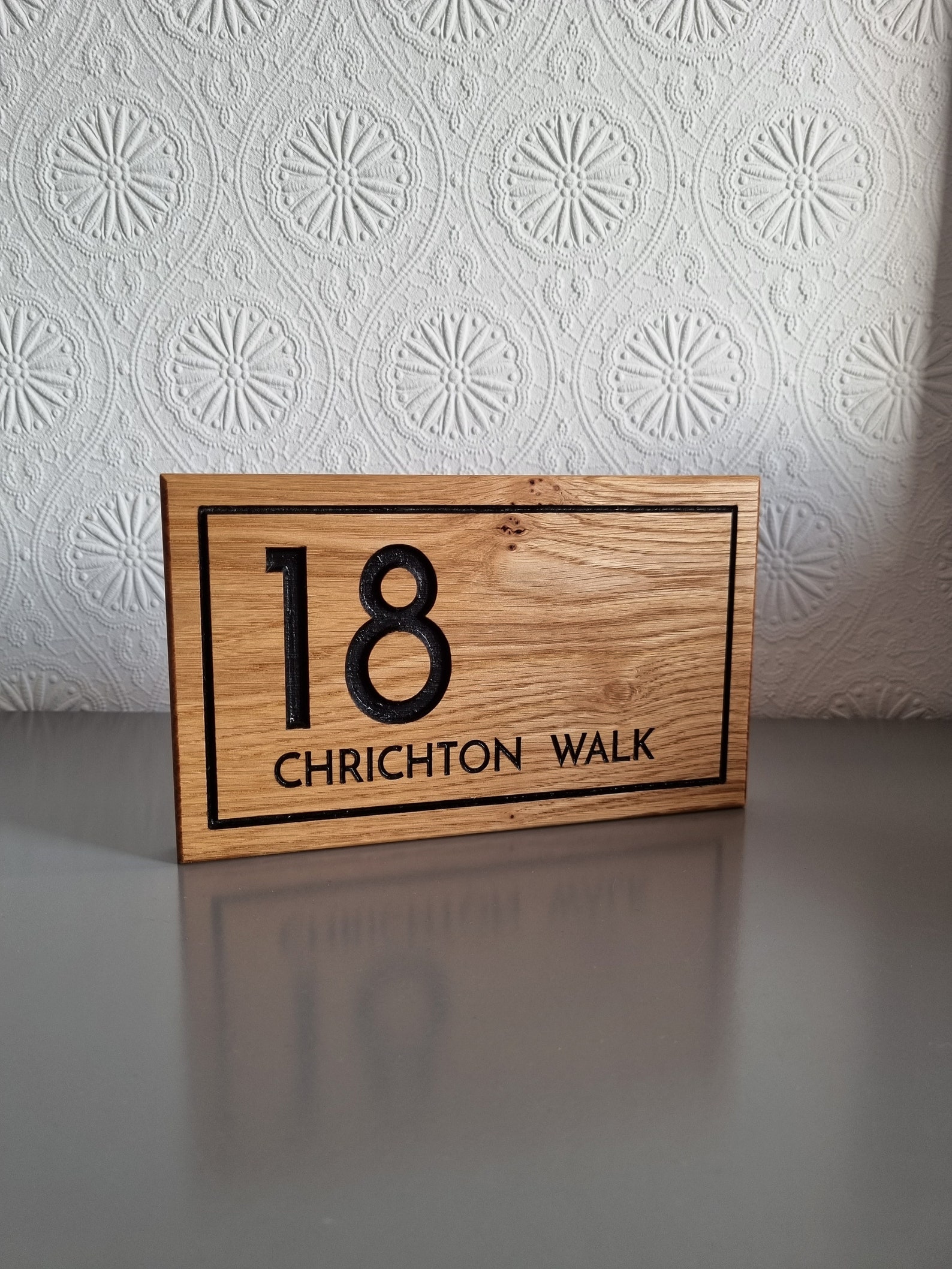Solid Oak House Sign Plaque Handmade Personalised Road Name - Etsy UK