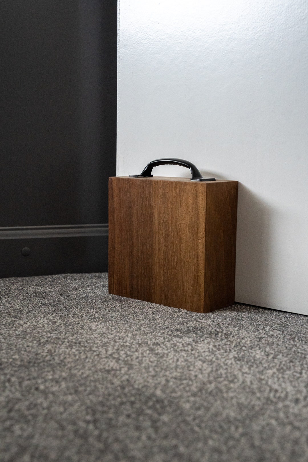 Solid Iroko Door Stop Weight Wooden With Ring Pull or Handle - Etsy UK