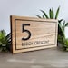Solid Oak House Sign Plaque Handmade Personalised Road Name and House ...