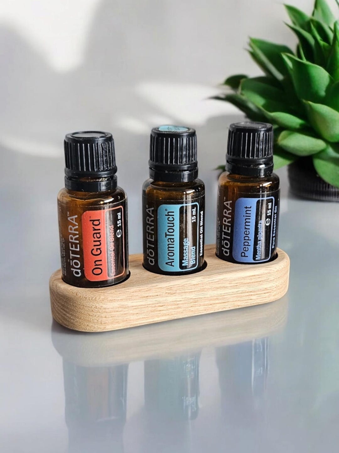 Essential Oil 15ml Pulse Point X3 Bottle Holder in Ash Handmade Storage ...