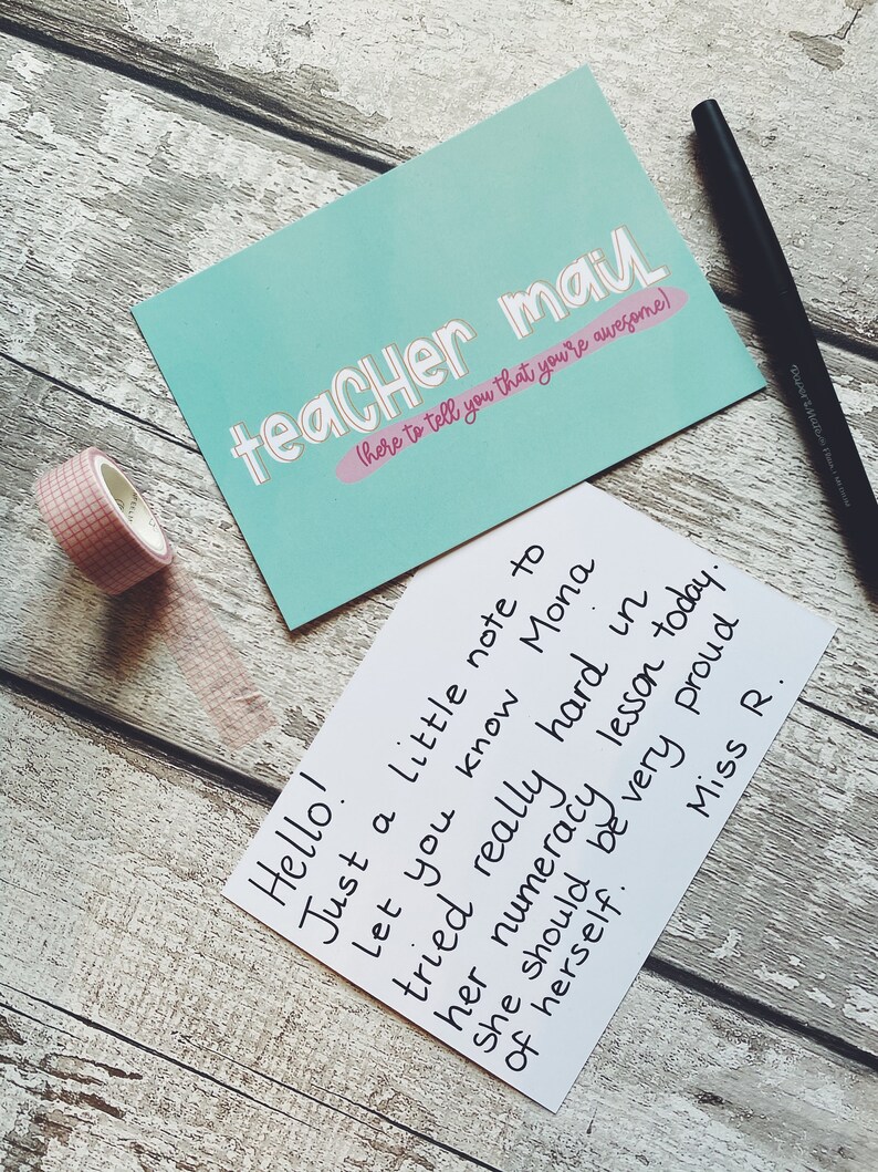 Teacher Positive Praise Postcards. Set of 30 Teacher Mail | Etsy