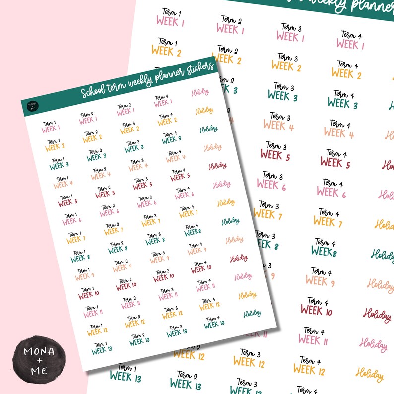 Termly Planner Stickers. School Term Planner Stickers. Teacher - Etsy UK
