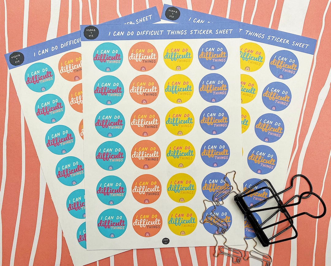 Teacher Reward Stickers. Teacher Praise Stickers. I Can Do Difficult ...