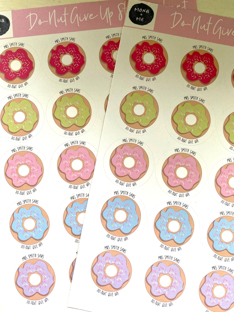 Personalised Teacher Feedback Stickers// Student Sticker// Cute Sticker ...