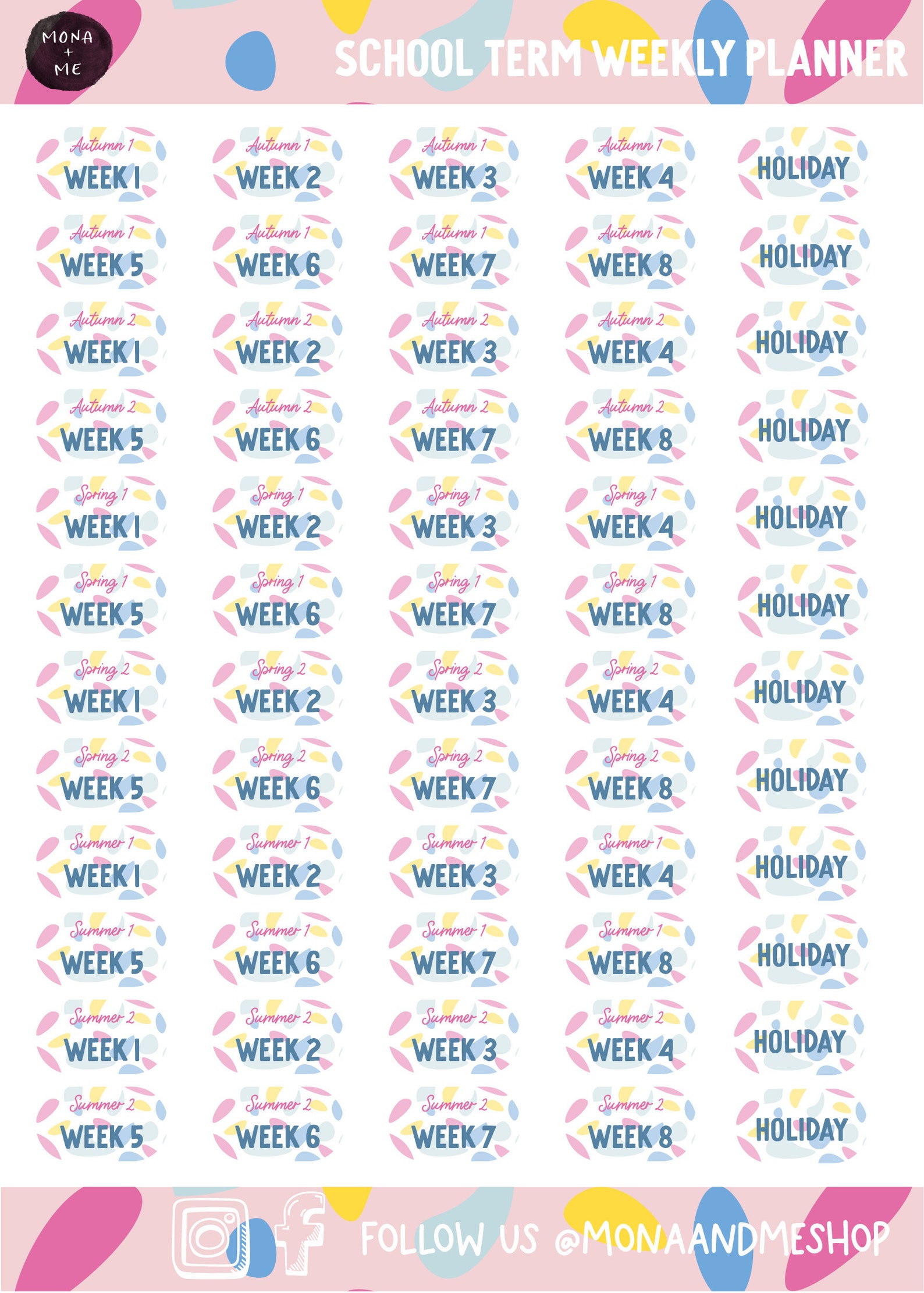 Termly Planner Stickers. School Term Planner Stickers. Teacher - Etsy UK