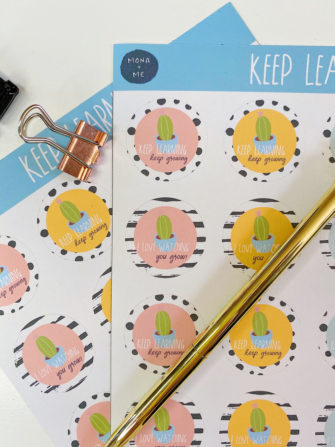 Teacher Reward Stickers. Cactus Themed Sticker. Classroom Reward ...