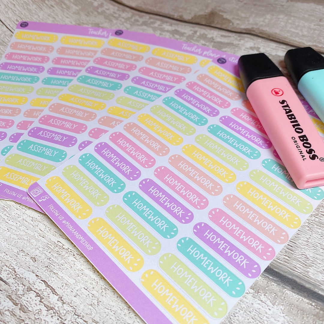 Teacher Planner Stickers. Primary School Diary Stickers. Secondary ...
