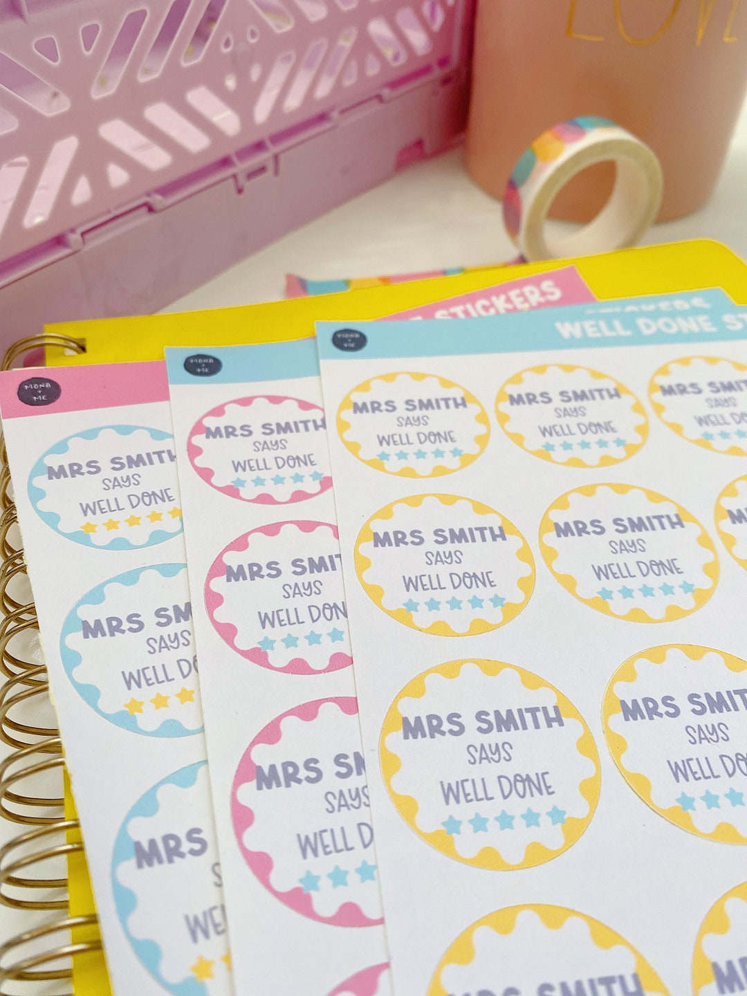 Personalised Teacher Stickers. Well Done Sticker. Excellent Effort ...