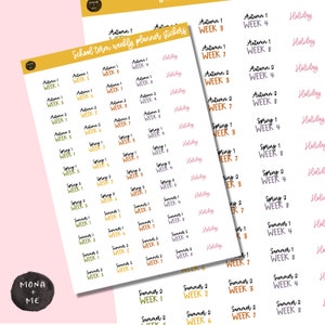 Termly Planner Stickers. School Term Planner Stickers. Teacher Planner ...