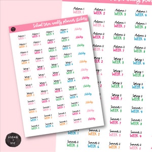 Termly Planner Stickers. School Term Planner Stickers. Teacher Planner ...