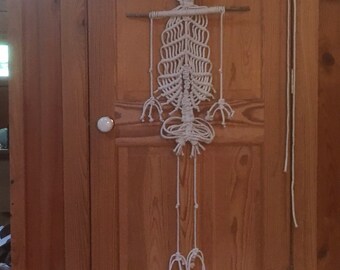 Skull Macrame Wall Hanging Halloween Decor Goth Witchy - Etsy