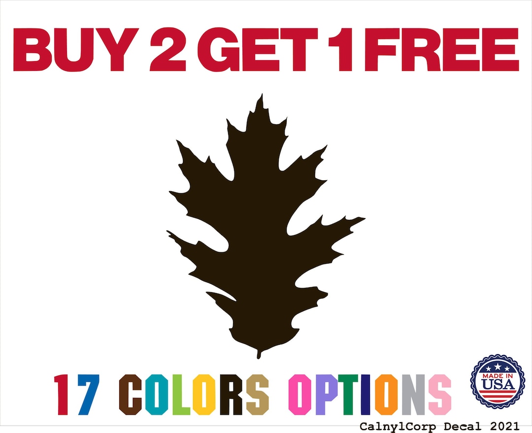 Oak Leaf Premium Waterproof Vinyl Decal Stickers for Laptop Phone Car ...