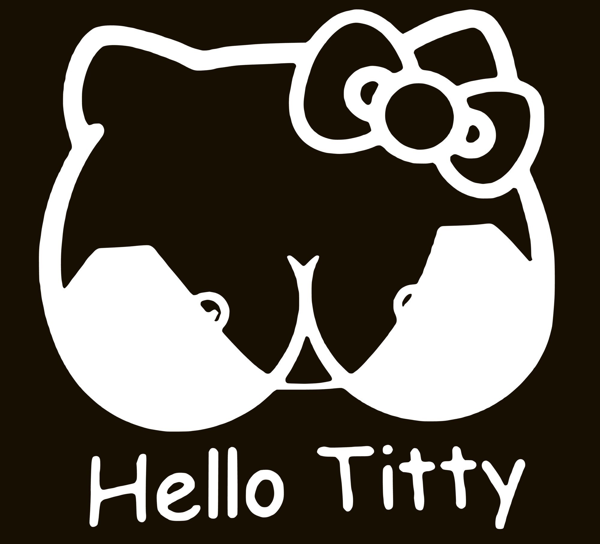 Hello Titty Vinyl decal Car window mirror bumper laptop | Etsy