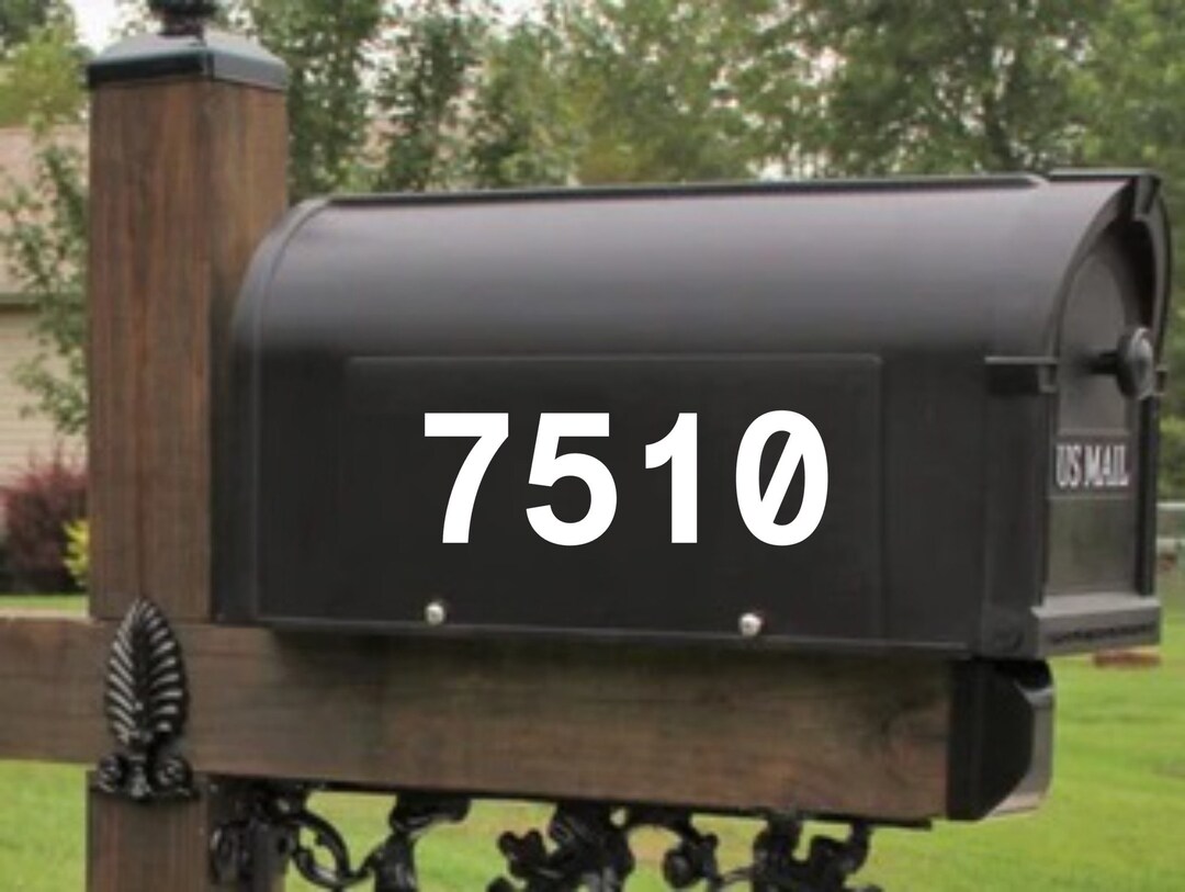 Custom Address Number Vinyl Decal - Mailbox Vinyl Decal Sticker ...