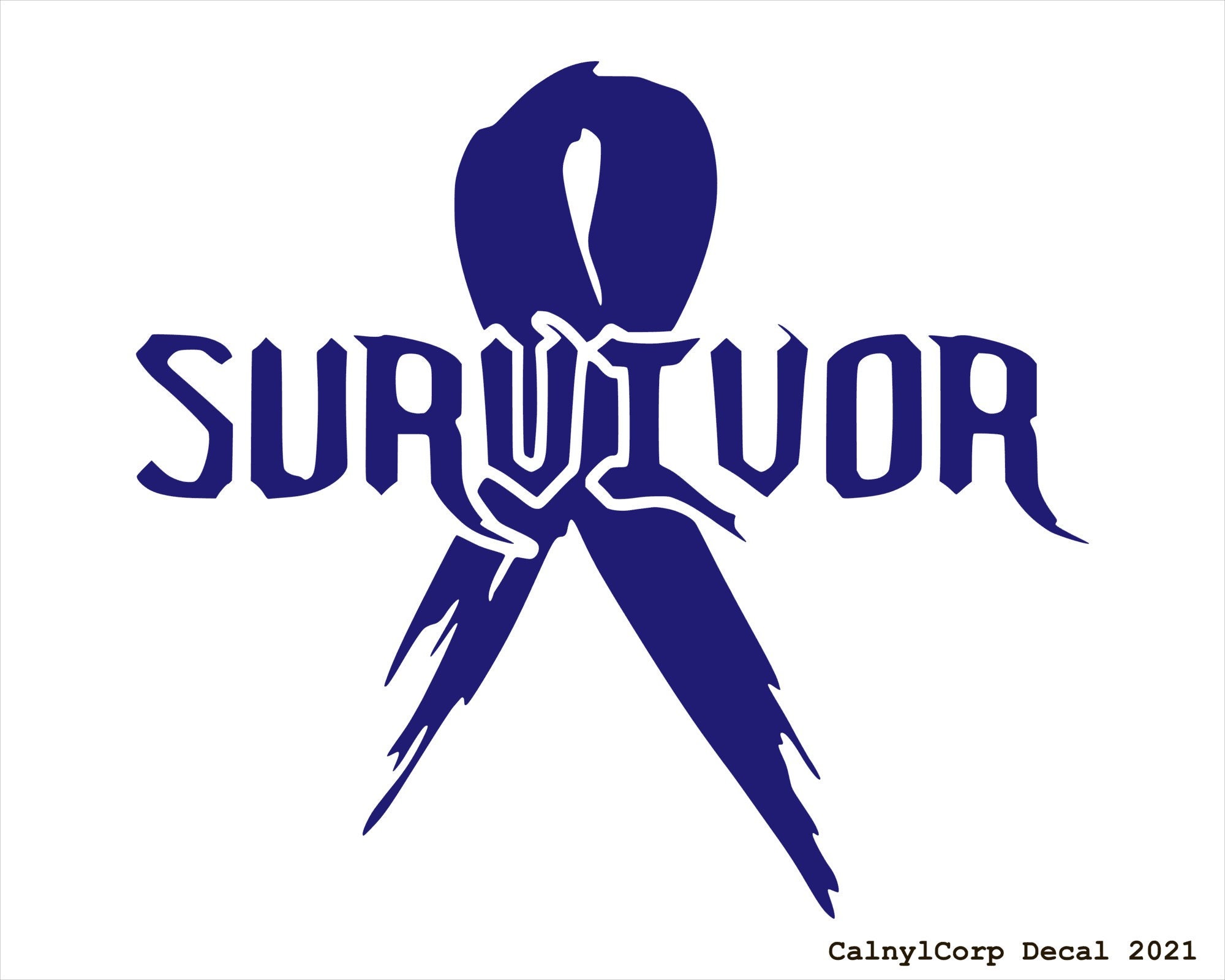 Cancer Survivor Ribbon Premium Waterproof Vinyl Decal Stickers - Etsy