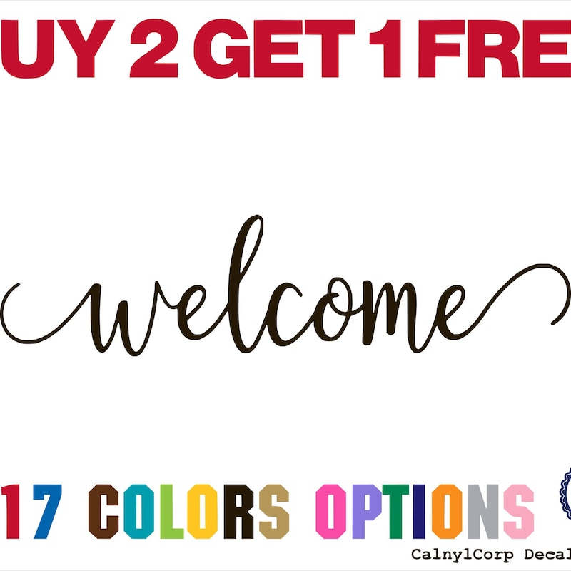 Welcome Decal - Etsy