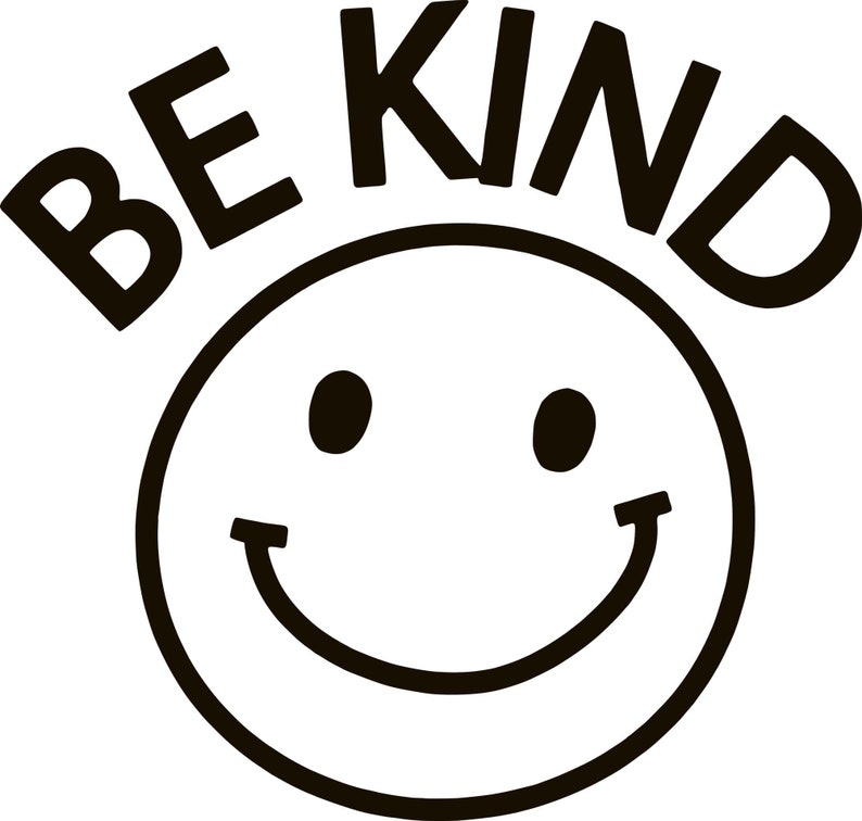 Be Kind Smiling Face Premium Waterproof Vinyl Decal Stickers - Etsy
