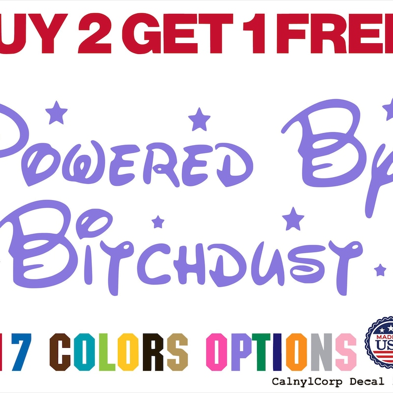 Powered by Car Sticker - Etsy