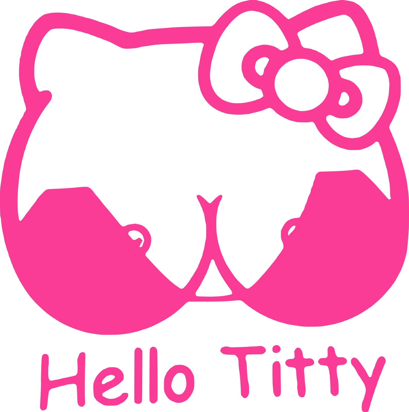 Hello Titty Vinyl Sticker Decal Car Window Decal Bumper | Etsy