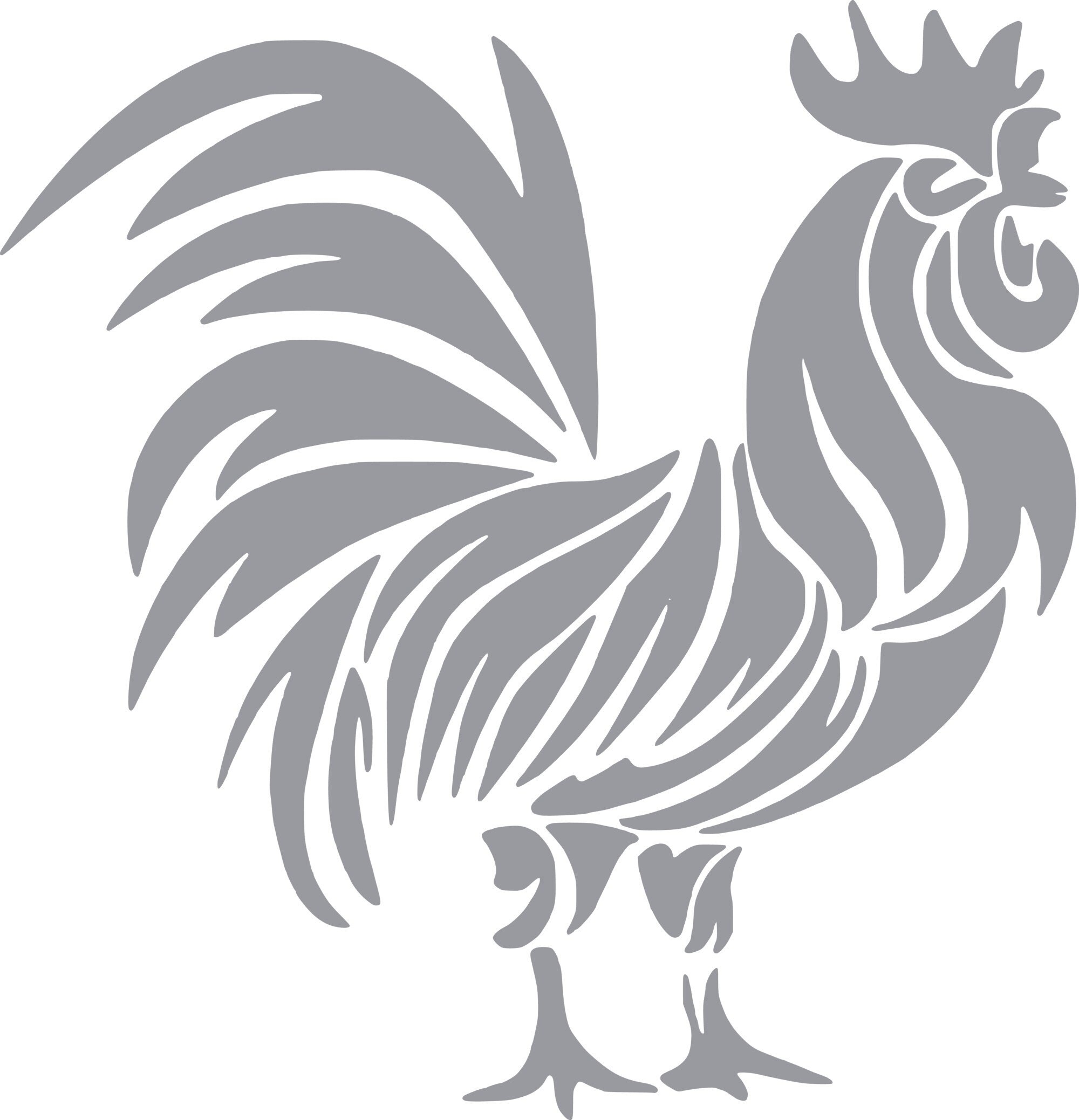 Cute Rooster Premium Waterproof Vinyl Decal Stickers for - Etsy