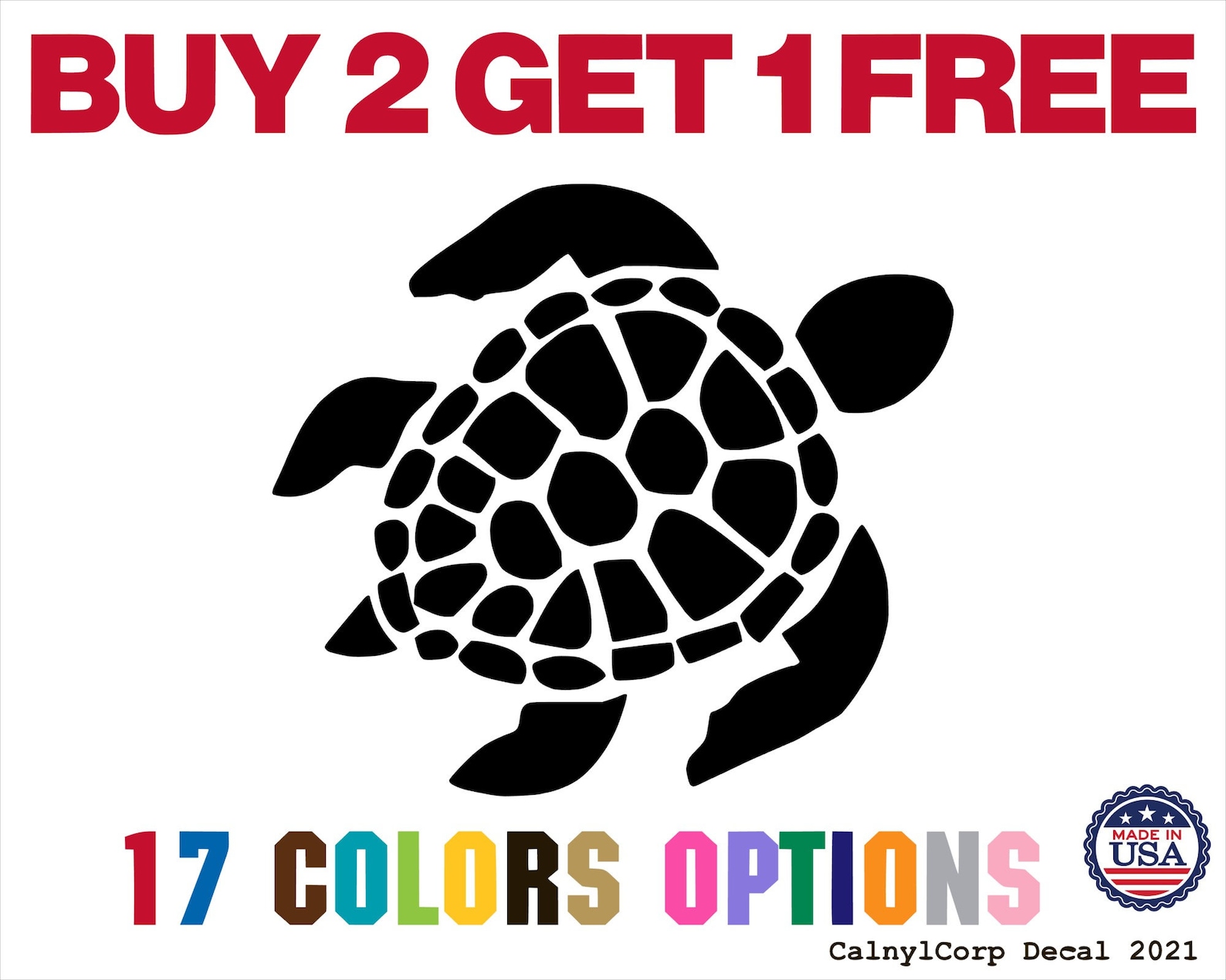 Sea Turtle Premium Waterproof Vinyl Decal Stickers for Laptop Phone Car ...