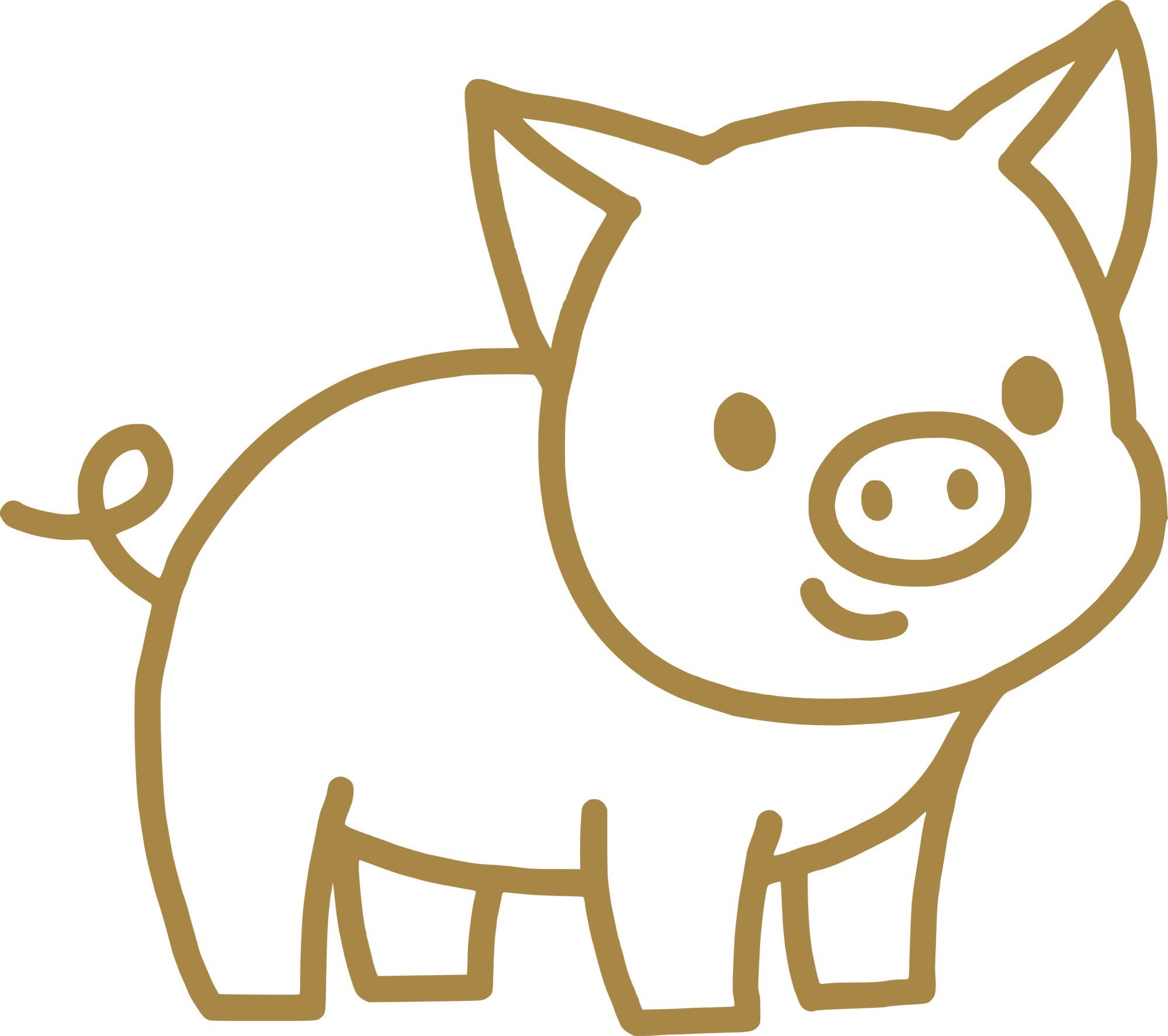 Cute Little Pig Premium Waterproof Vinyl Decal Stickers for - Etsy