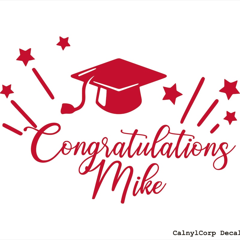Graduation Cap Decal - Etsy