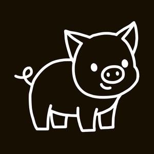 Cute Little Pig Premium Waterproof Vinyl Decal Stickers for Laptop ...