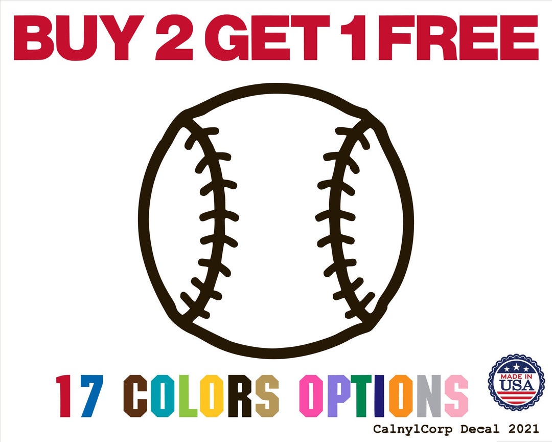Baseball Premium Waterproof Vinyl Decal Stickers for Laptop Phone Car ...
