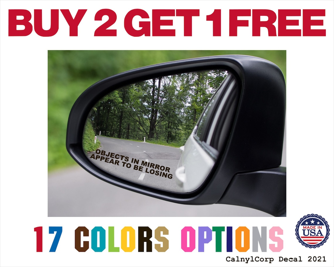 Objects In Mirror Appear To Be Losing Funny Car Decal Side | Etsy