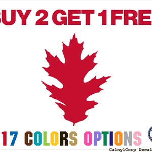 Oak Leaf Premium Waterproof Vinyl Decal Stickers for Laptop Phone Car ...