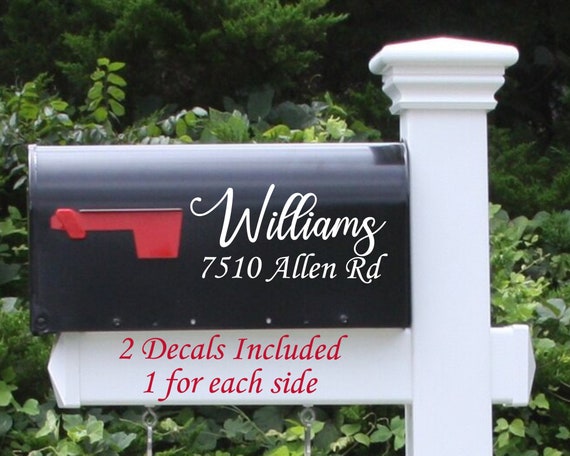 Mailbox Decal Mailbox Numbers Mailbox Vinyl Decals Vinyl | Etsy