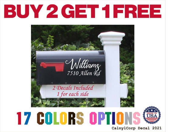 Mailbox Decal Mailbox Numbers Mailbox Vinyl Decals Vinyl | Etsy