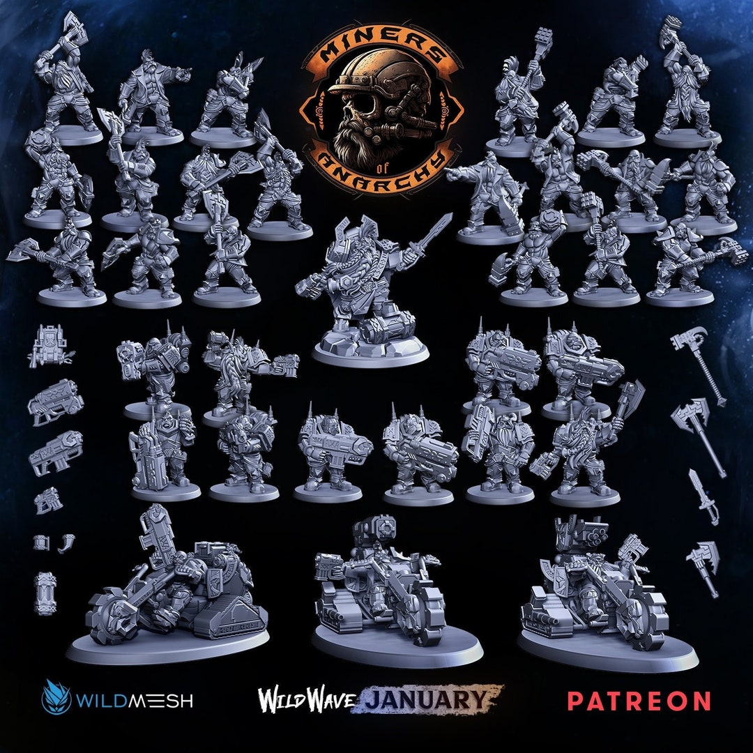 Miners of Anarchy | Space Dwarves - Etsy