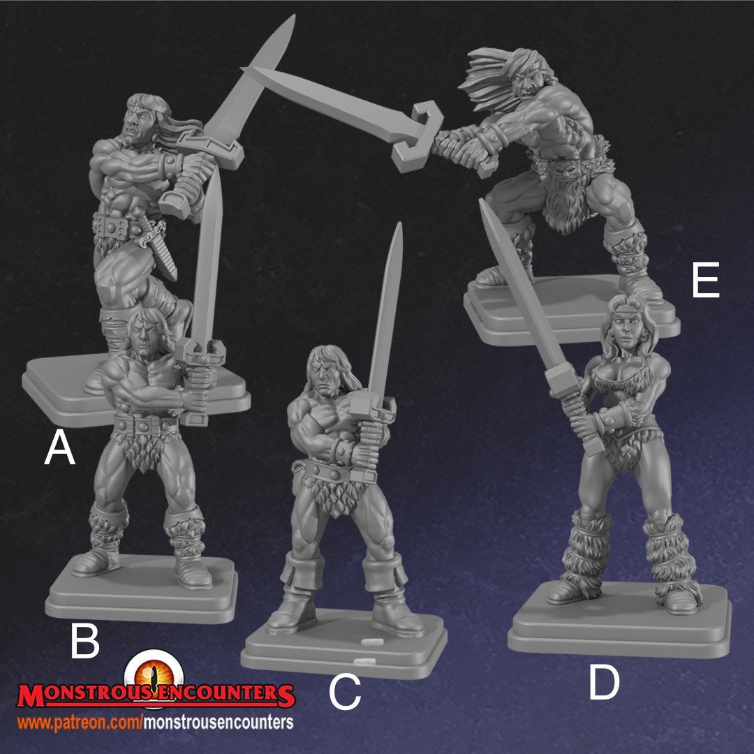 Barbarians | Heroquest Barbarian | Human Barbarians | Retroquest - Etsy
