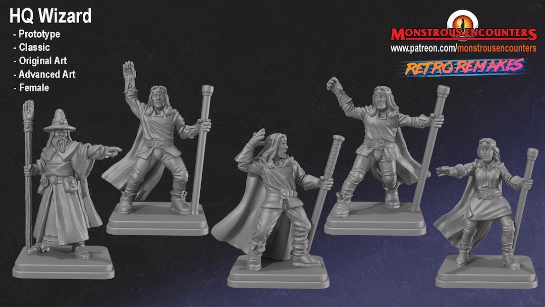 Retro Wizards | Upgraded Heroquest Wizards - Etsy