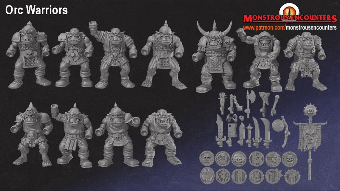 Orc Warriors Orc Unit Orc Boys Retro Orcs Old Hammer - Etsy