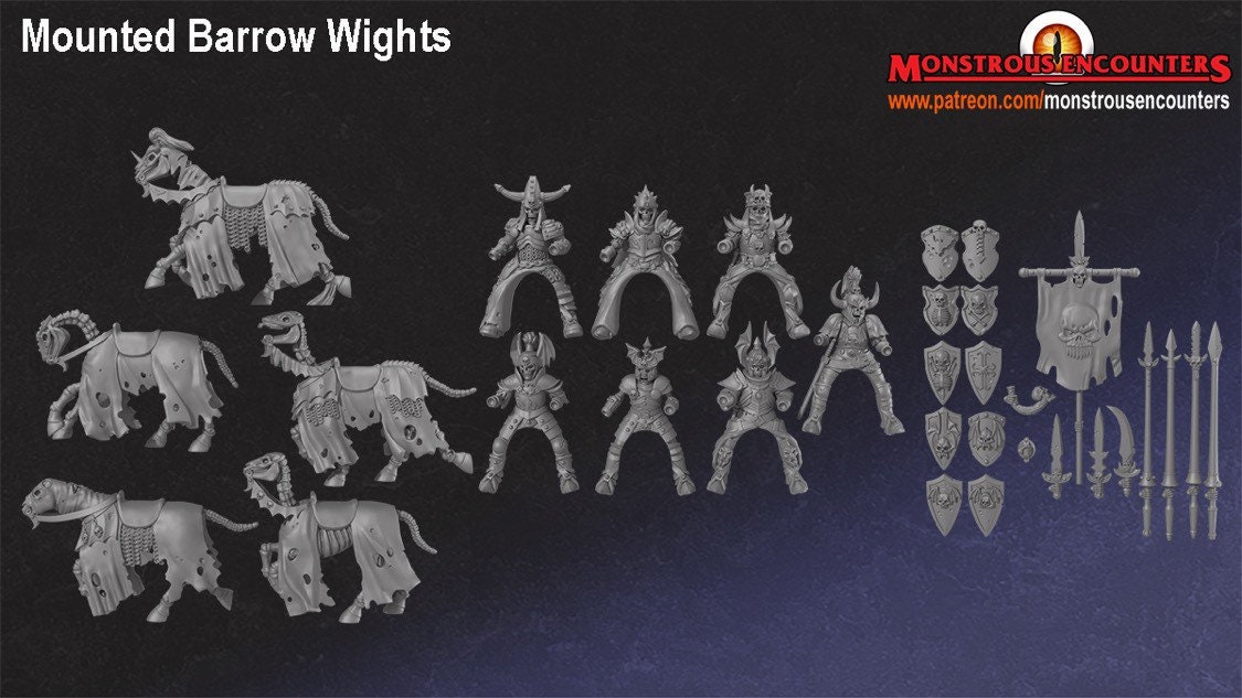 Barrow Wights Mounted Mounted Undead Undead Calvary - Etsy