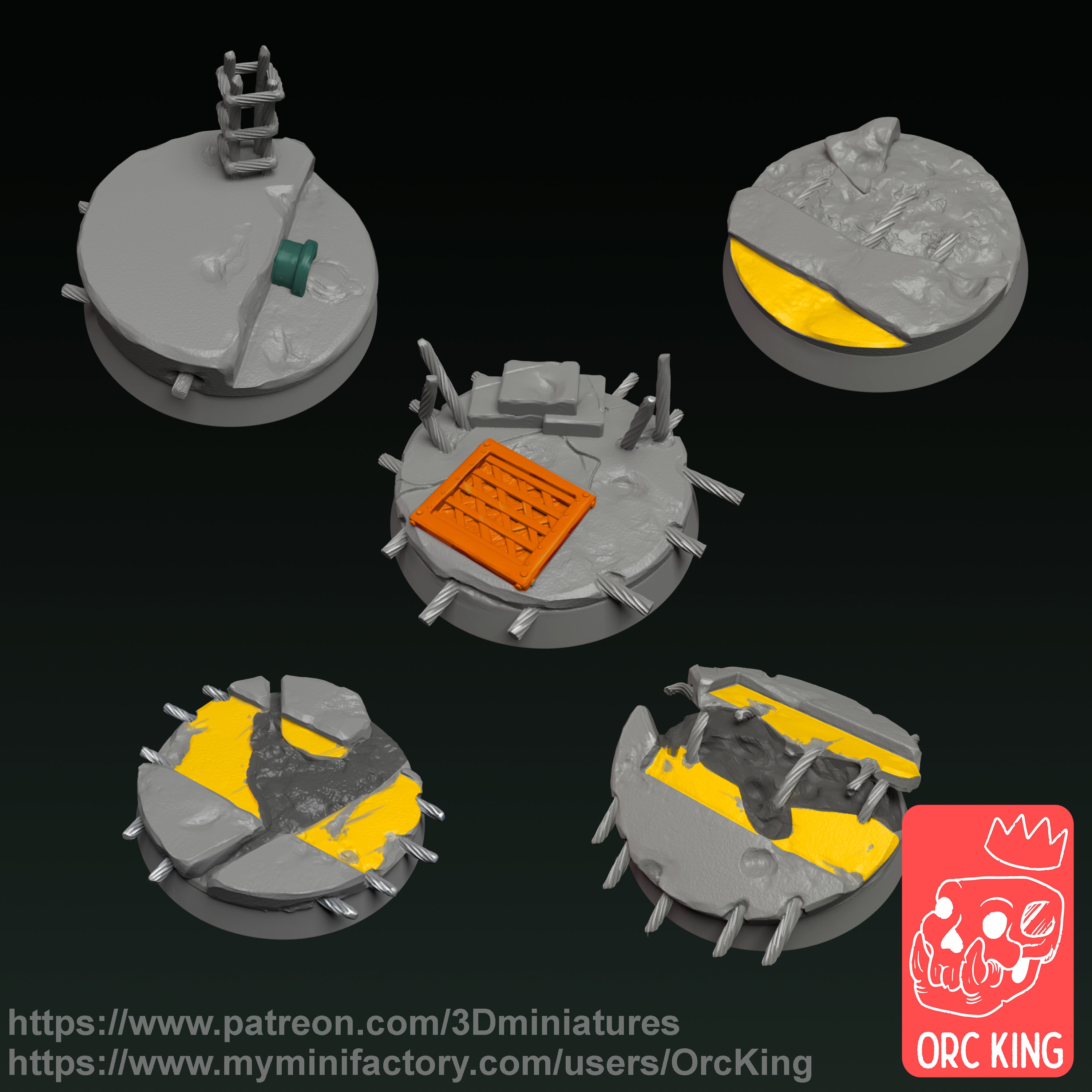 Resin Urban War Bases | Miniature Deluxe Bases - Etsy