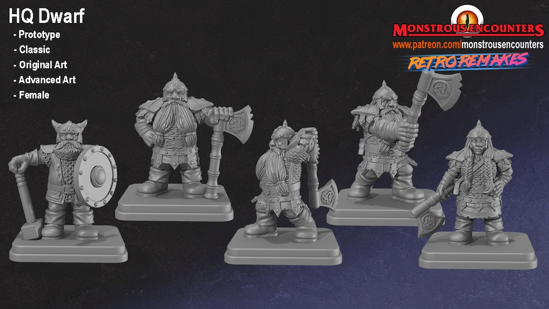 Retro Dwarf | Heroquest Inspired Dwarves - Etsy