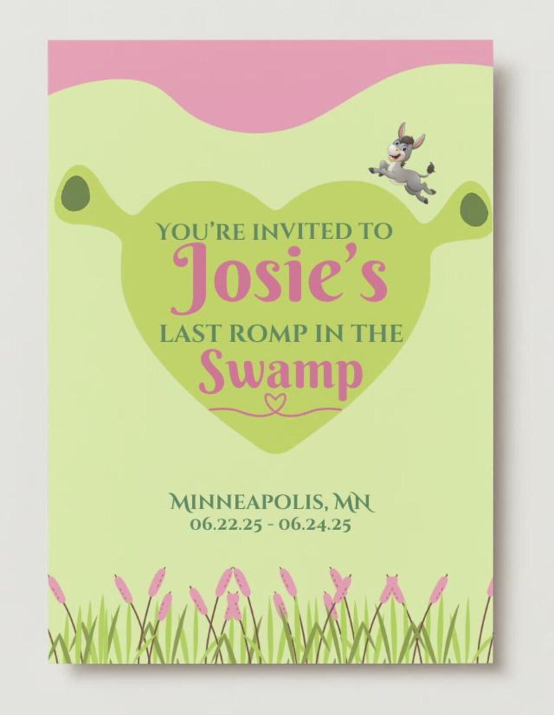 Custom Shrek-themed Bachelorette Party Invitations | Customized by ...