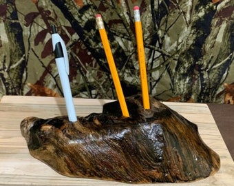 Black Walnut Pencil Holder - Etsy