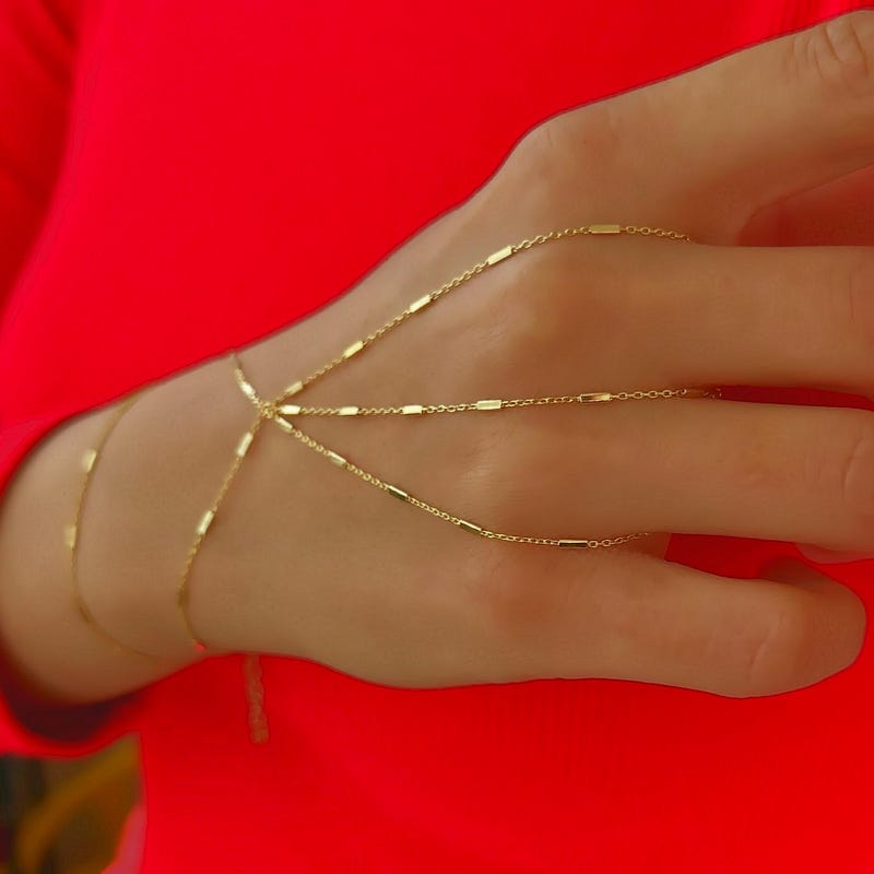 Chain Two Finger Ring - Etsy
