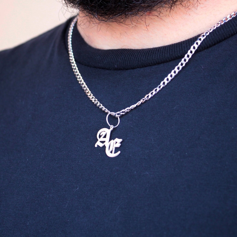 Mens Initial Chains - Etsy