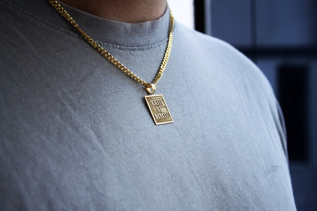 Necklace for Men, Engraved Necklace for Mens, Custom Personalize ...