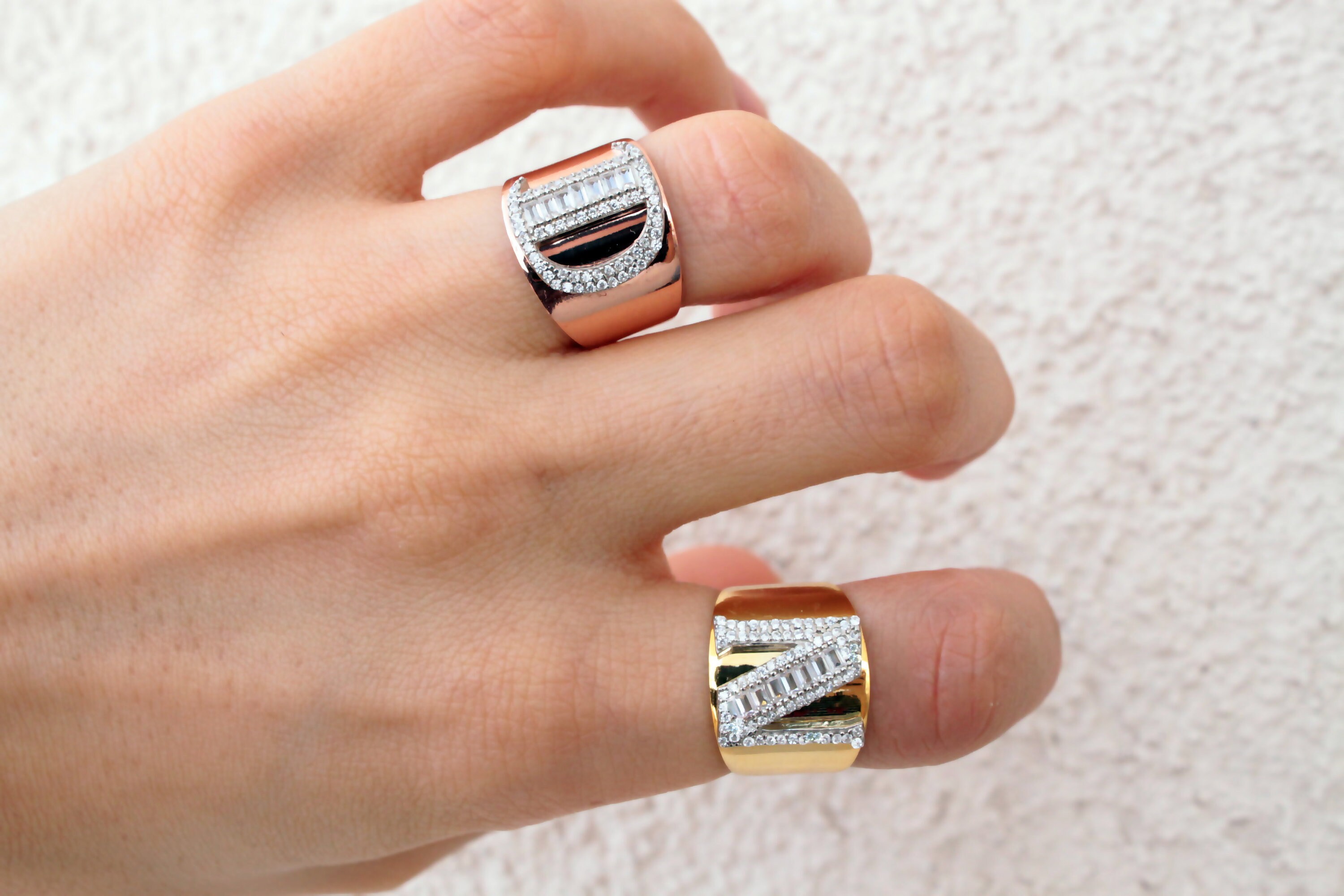 Custom Intial Ring Adjustable Letter Ring Gold Personalized | Etsy