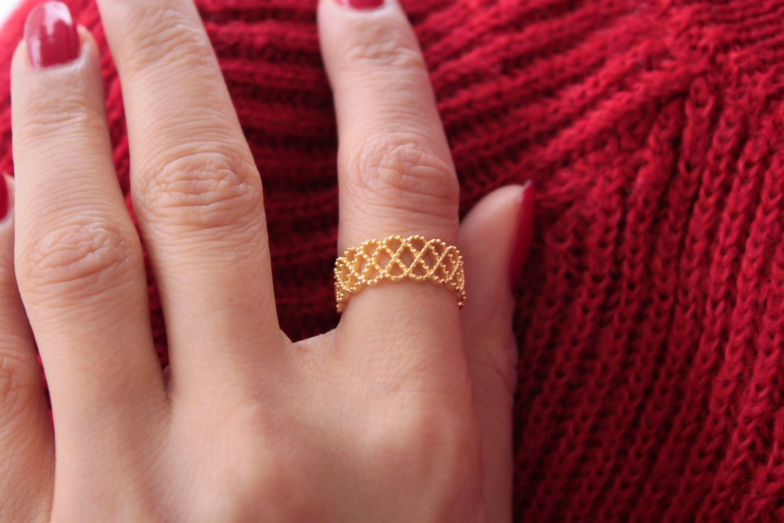 Thumb Ring for Women Sterling Silver Adjustable Chunky Ring - Etsy